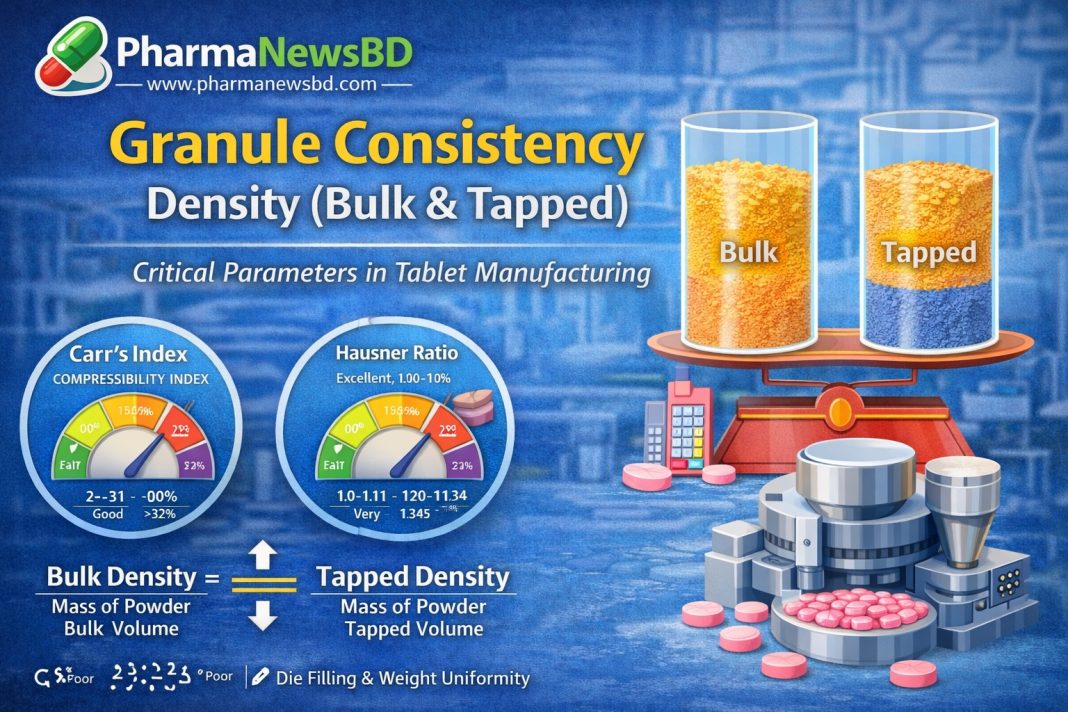 Tablet Granules Consistency & Density (Bulk and Tapped) | PharmaNewsBD